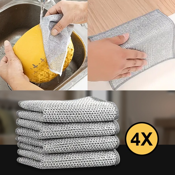 Doekjes voor het reinigen van moeilijke vlekken (4 stuks) | SCRUBIWIPE ...